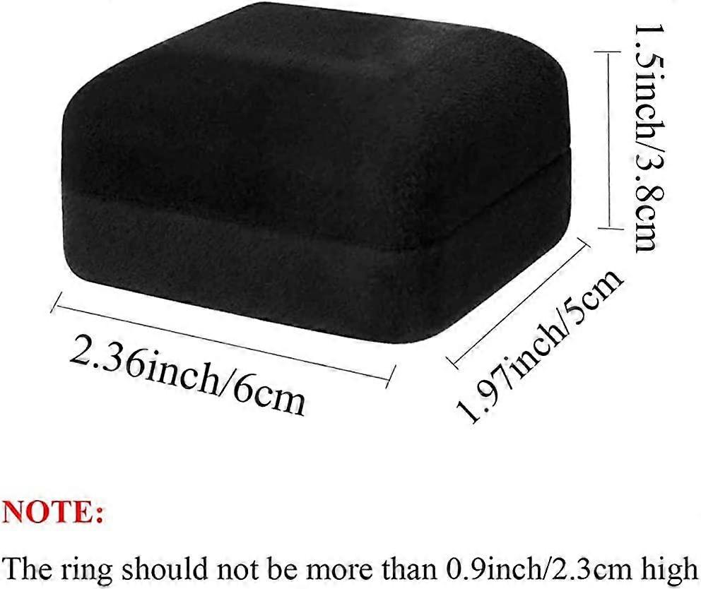 Velvet Ring Box with LED Light Ring Box for Wedding, Proposal ...