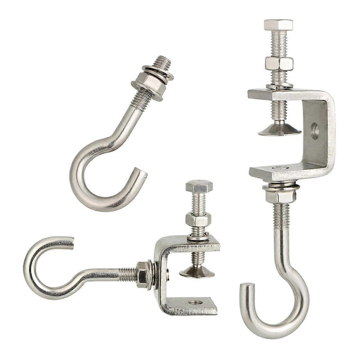 Stainless Steel Small C Clamp with Ring, C Clamp,Pipe Clamp Hooks for ...