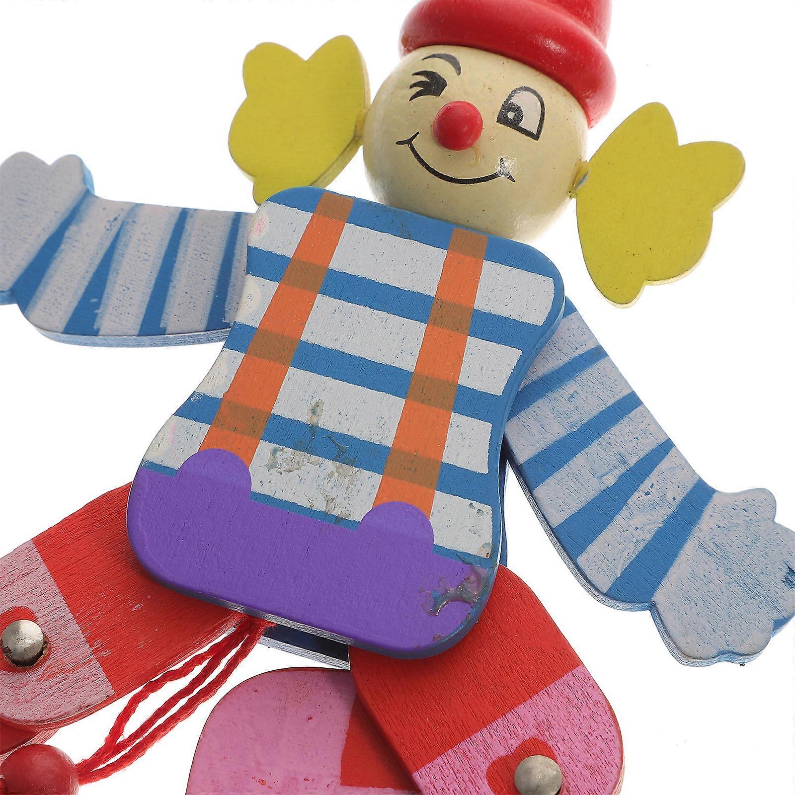 2Pcs Marionettes Puppet Pull String Clown Kids Marionette Toy Clown ...