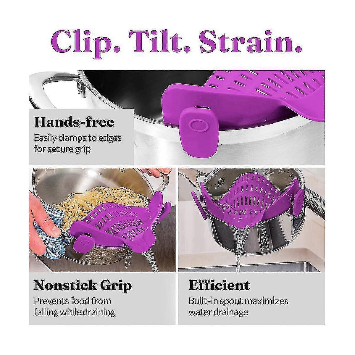 Kitchen Wide Mouth Water Filter Pot Side Drain Stop Pan And Pasta ...