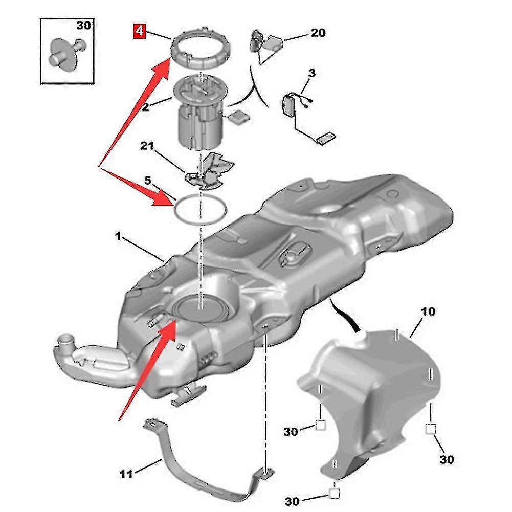 153130 153141 Fuel Tank Seal Pump Top Ring Cover 9633283880 For 307 206 ...