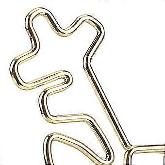 50Pcs Deer Head Shape Paperclip Cartoon Lightweight Innovative Gold ...