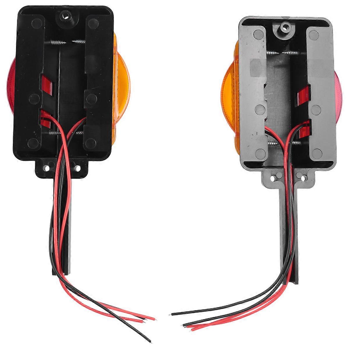 2PCS Amber/Red LED Marker Lights LED Clearance Trailer Lights Trailer ...