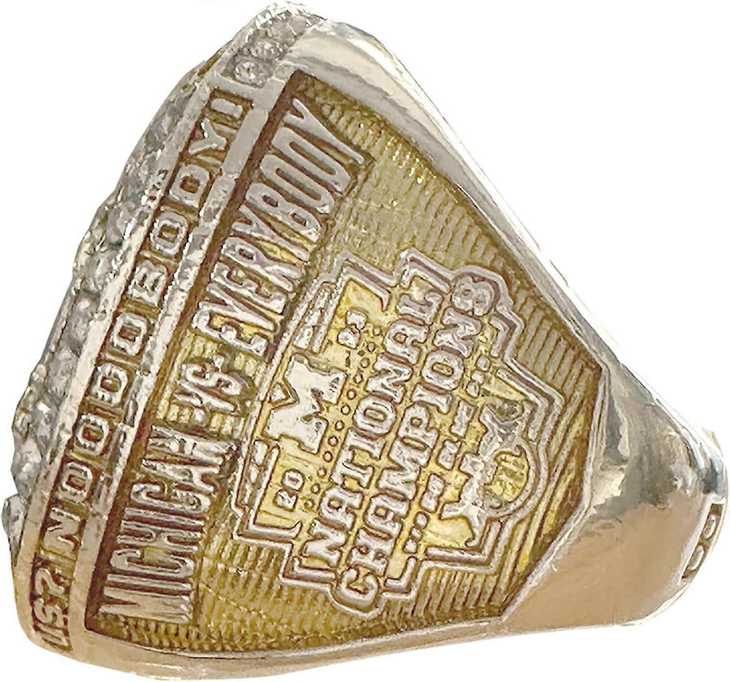 Michigan 2024 National Championship League Champion Trophy Replica Ring ...