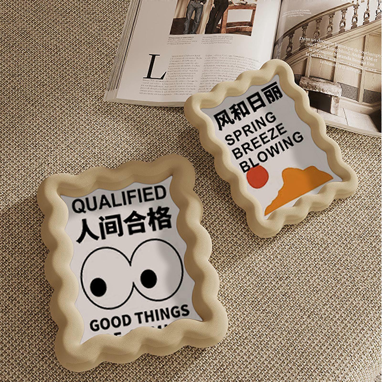 Unique Wavy Edges Flocking Photo Frame 6/7Inch Scalloped Velvets ...