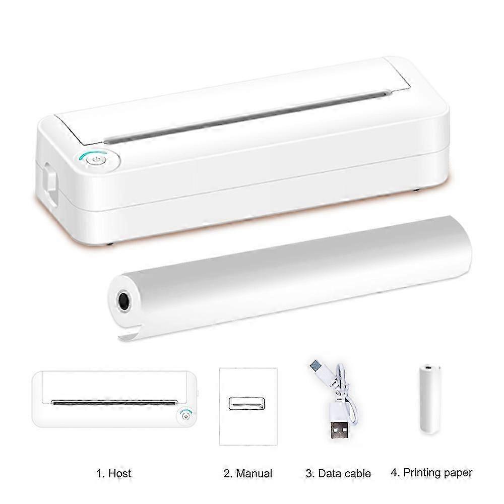 A4 Paper Printer Thermal Printing Wireless BT Printer Compatible with ...
