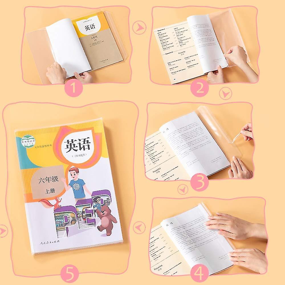 10pcs A4 Clear Exercise Book Covers, Transparent Book Cover, Thicken ...
