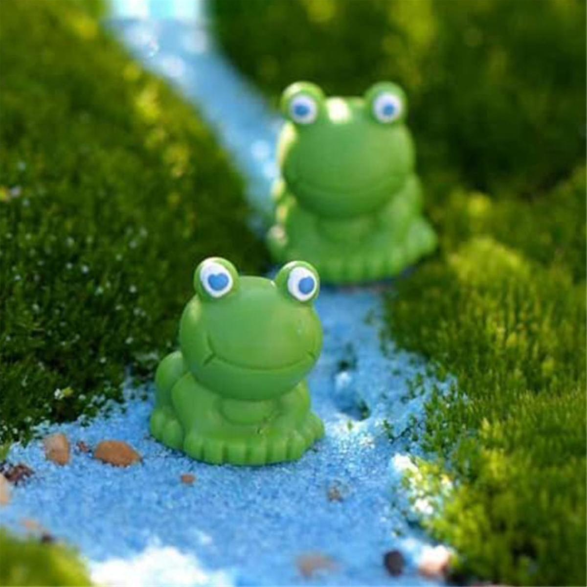 Mini Frogs 100 Pack, Mini Frog Garden Decor, Green Frog Figurines, Mini ...