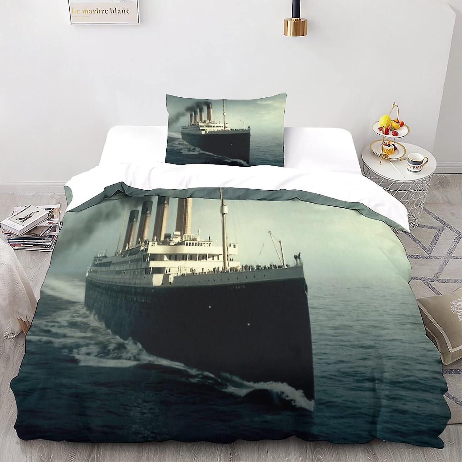 Titanic 3D Print Quilt Cover Duvet Cover Set Single Print Duvet Bedding ...
