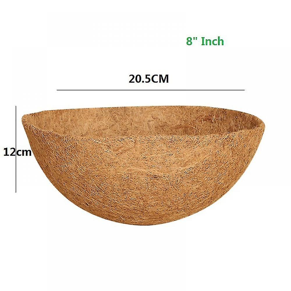 3 Pack Hanging Basket Coco Liner Wall-Mounted Coco Liner Trough 100% ...