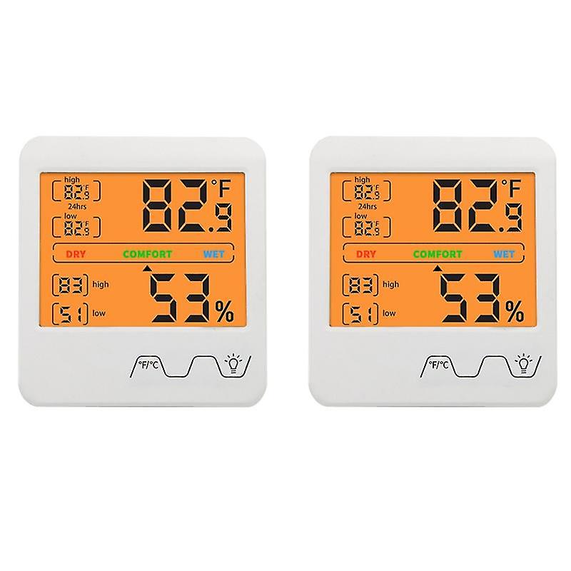 Hygrometer Indoor 2 Pack Max Digital Humidity Monitor Thermometer ...
