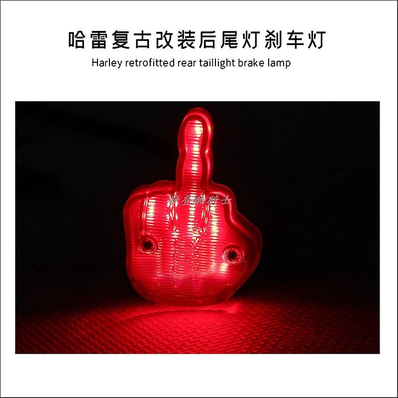 Middle Finger Rear Tail Light Suitable for Harley Retro Motorcycle ...