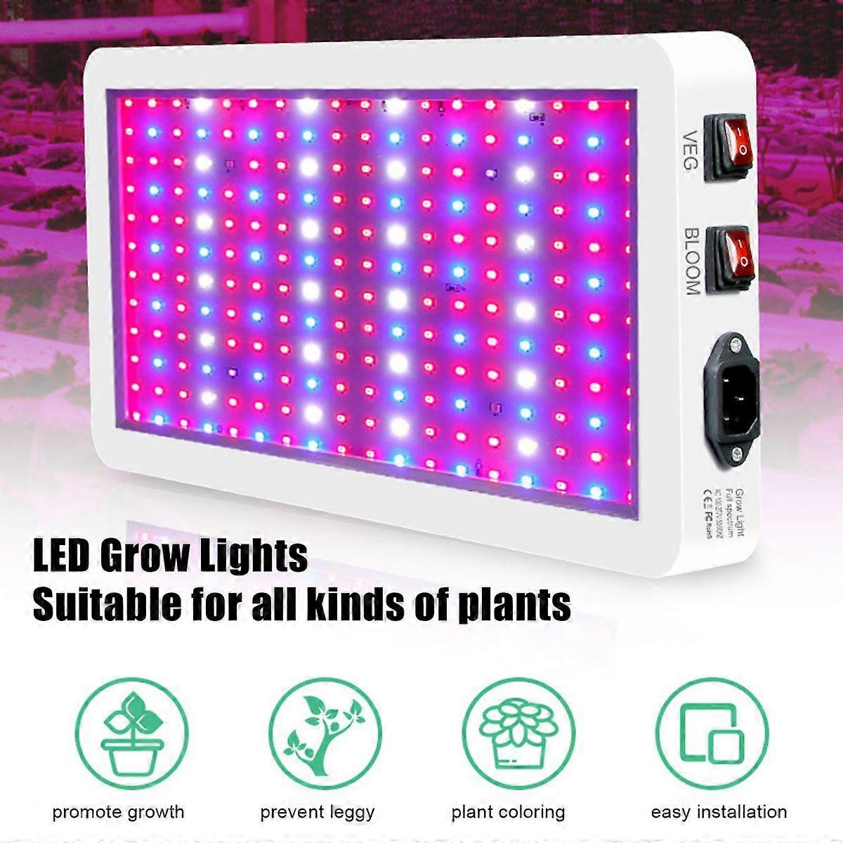 2000W Full Spectrum LED Grow Light Double Switch Plant Grow Light with ...