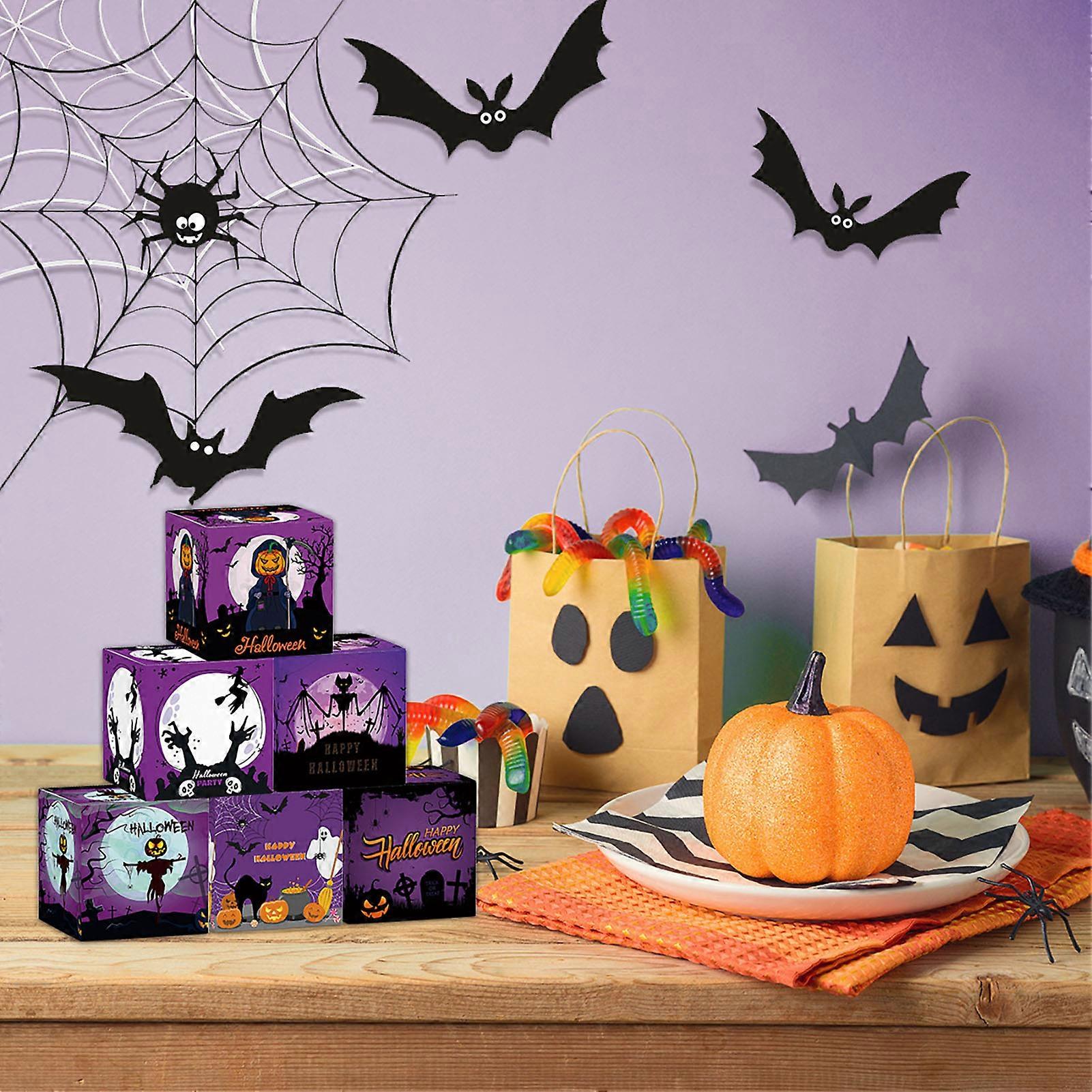 Halloween Candy Box Trick or Treat Boxes for Kids Halloween Cookies Goodie Storage Boxes Candy ...