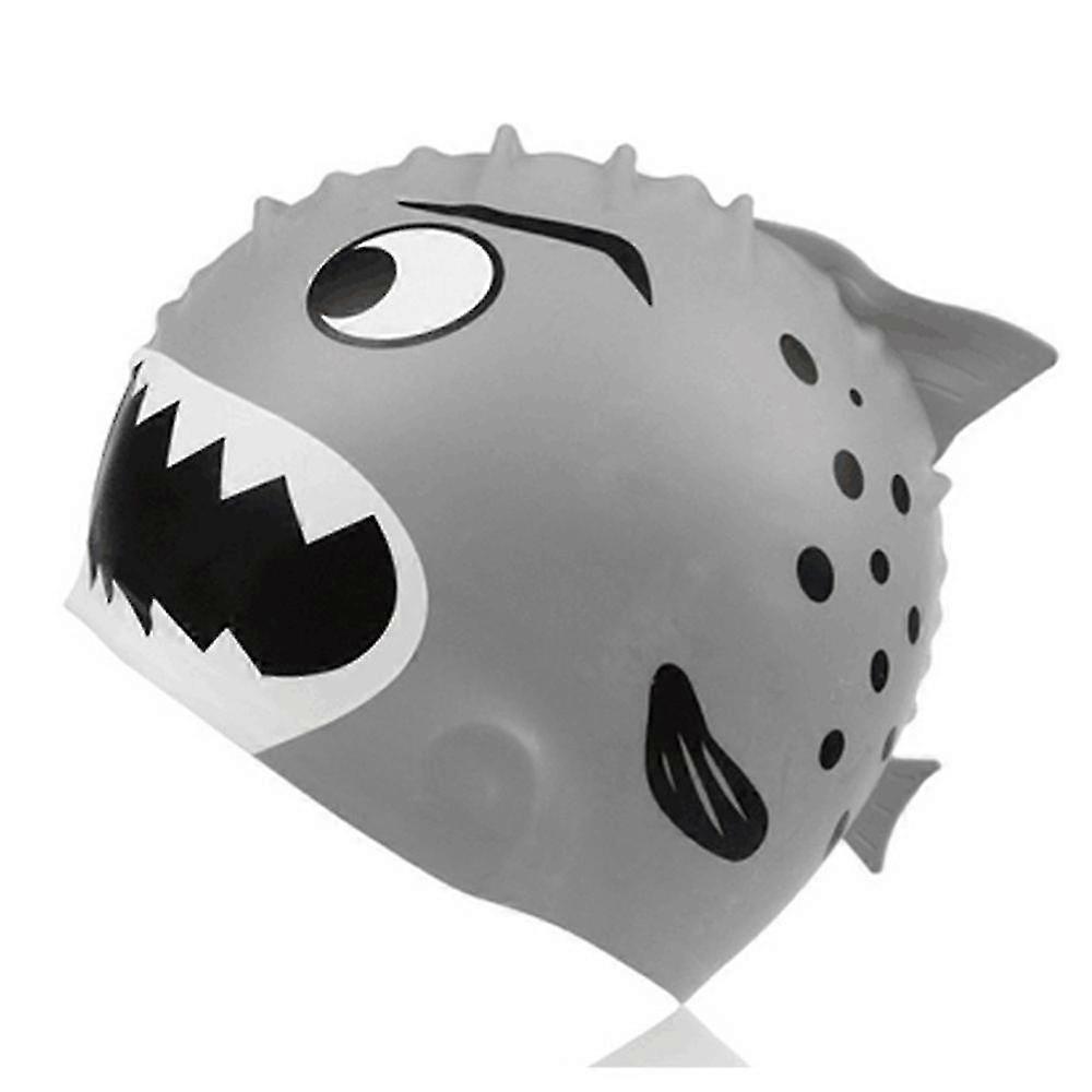 Swim Cap Fun Silicone Swimming Cap Unisex Kids Shark Bath Hat ...