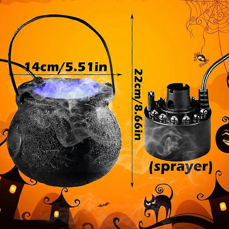 Halloween Decoration Witch Pot Color Changing Fog Machine Smoke Machine ...