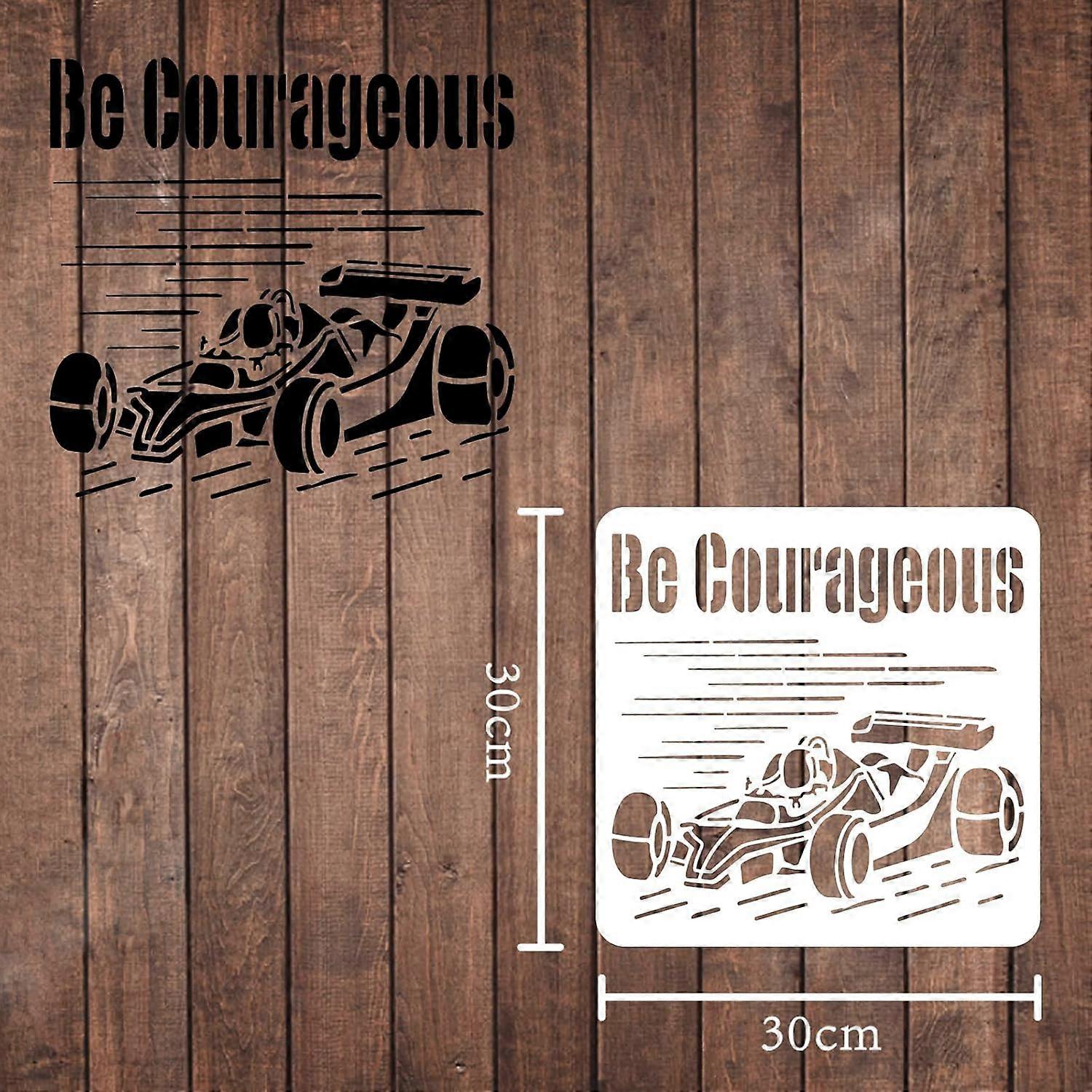 Car Stencils Template 11.8x11.8inch Plastic Be Courageous Stencils ...