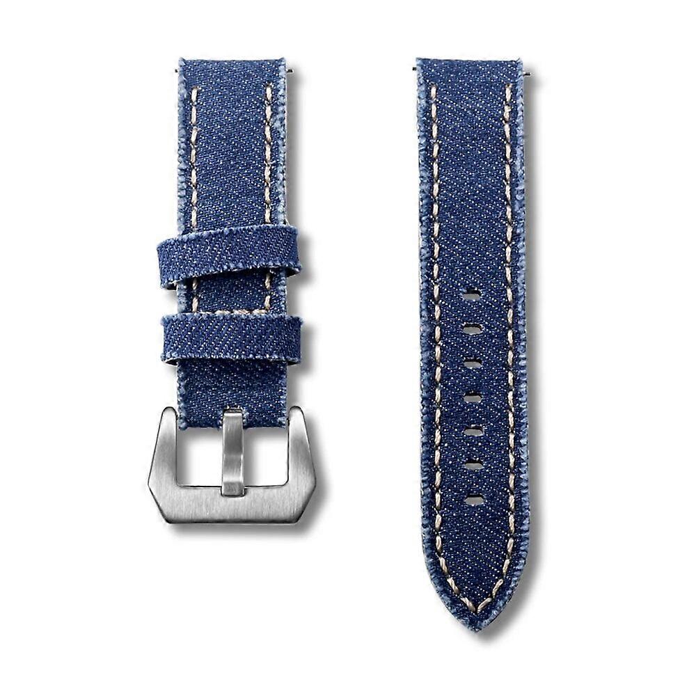 Hemsut Canvas Watch Bands Quick Release Premium Denim Blue Two Pieces ...