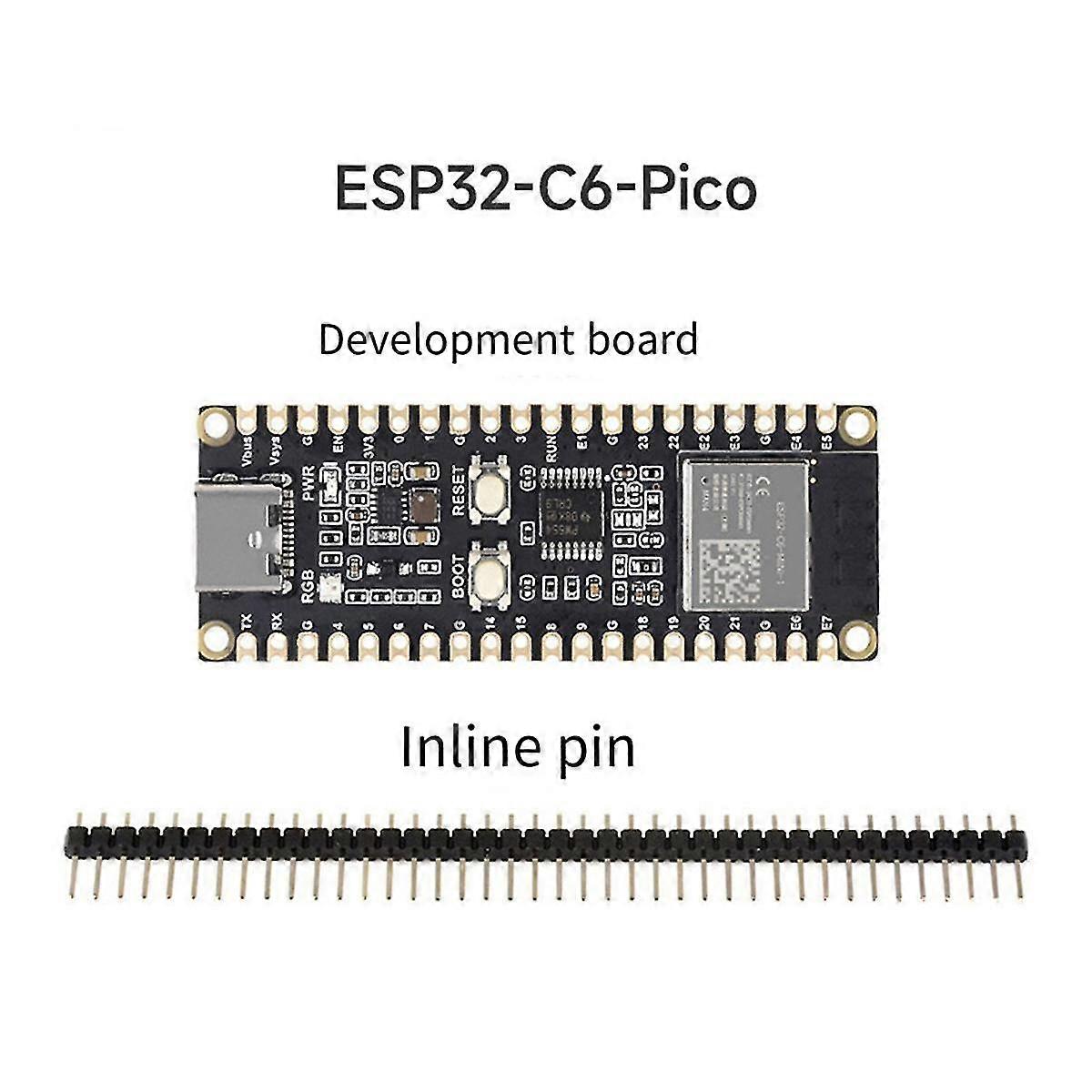 Esp32-c6-pico Development Board Wifi 6 Microcontroller Esp32-c6-mini-1 ...