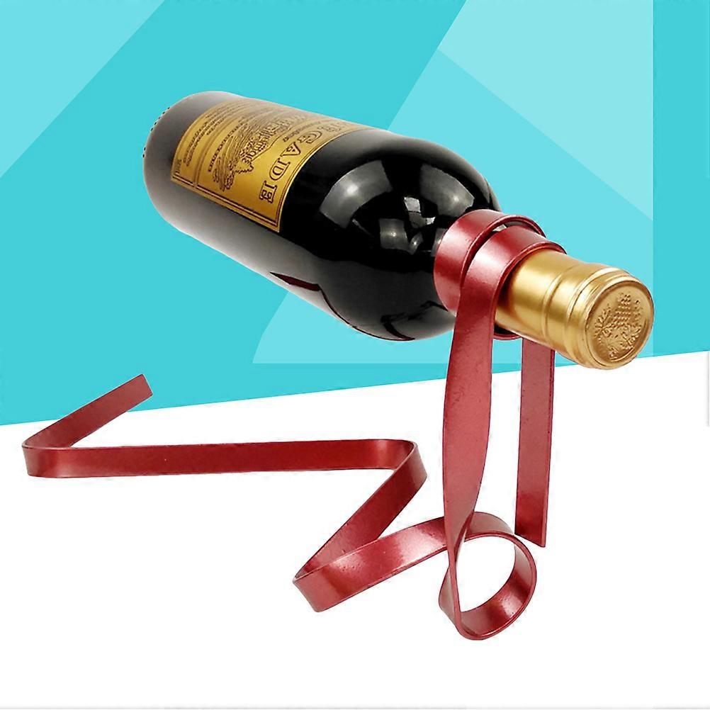 Iron Wine Bottle Holder Ribbon Suspension Wine Rack Personality Balance ...