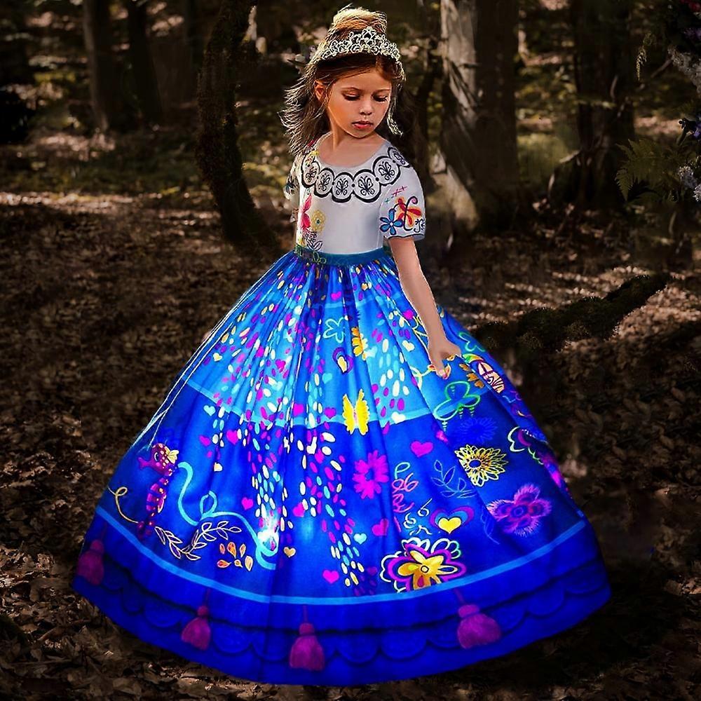 Encanto Princess Led Light Up Dress For Girl Cosplay Isabela Mirabel ...