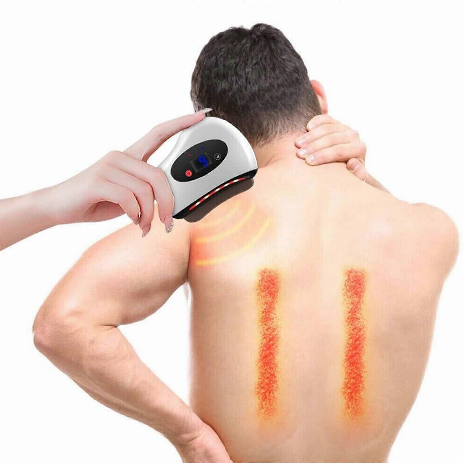 GuaSha Massager Stone Heating Vibration Scraping Fat Burning Electric ...