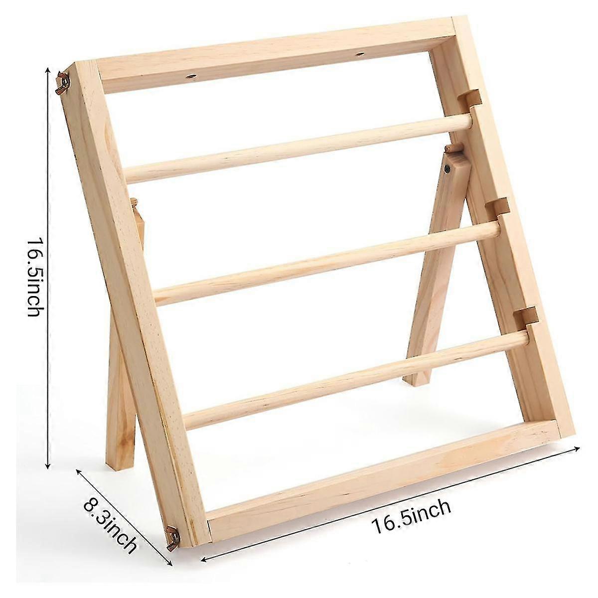 Ribbon Storage Rack - Wooden Ribbon Spool Holder For Craft Mesh Ribbon ...