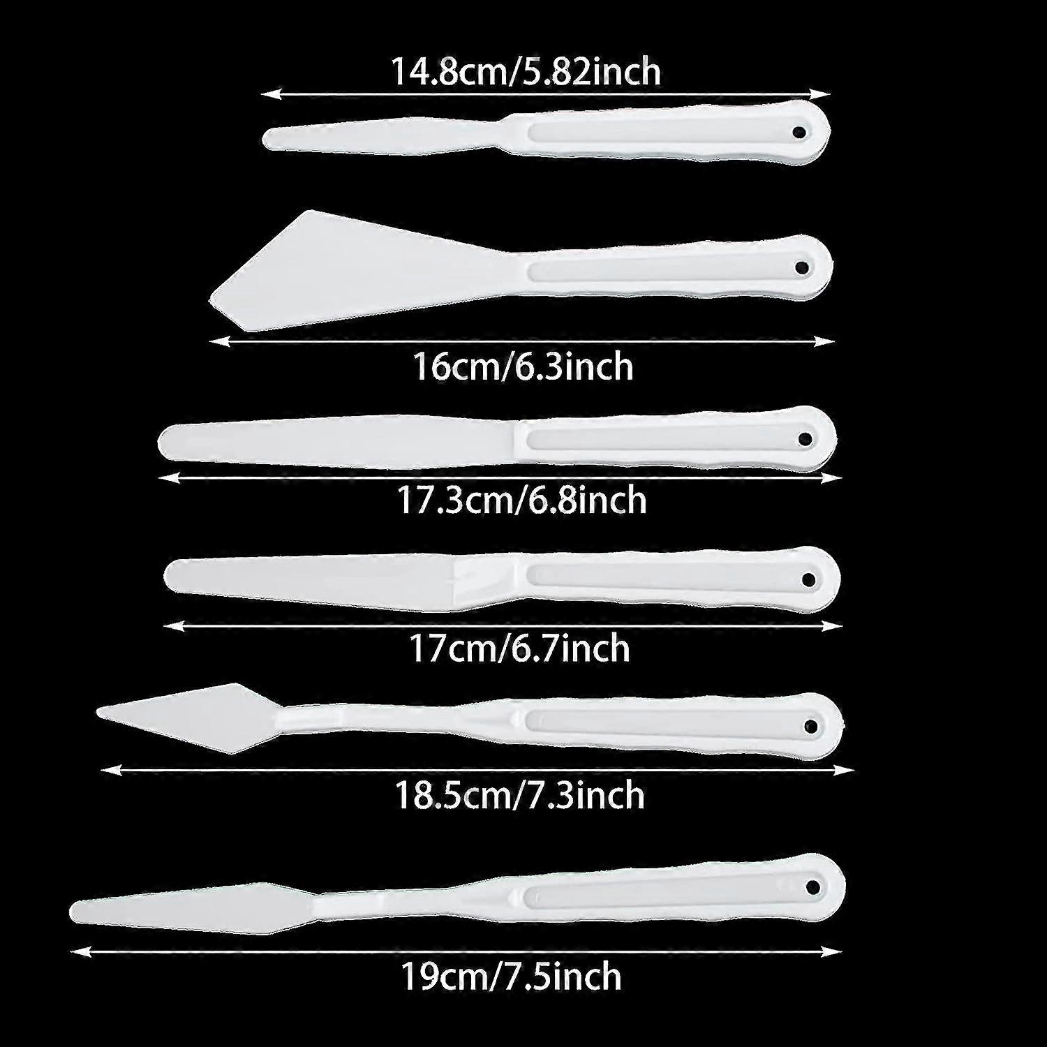 Plastic Spatula Palette Knives Set 30pcs(5 Pack), Painting Knife For ...