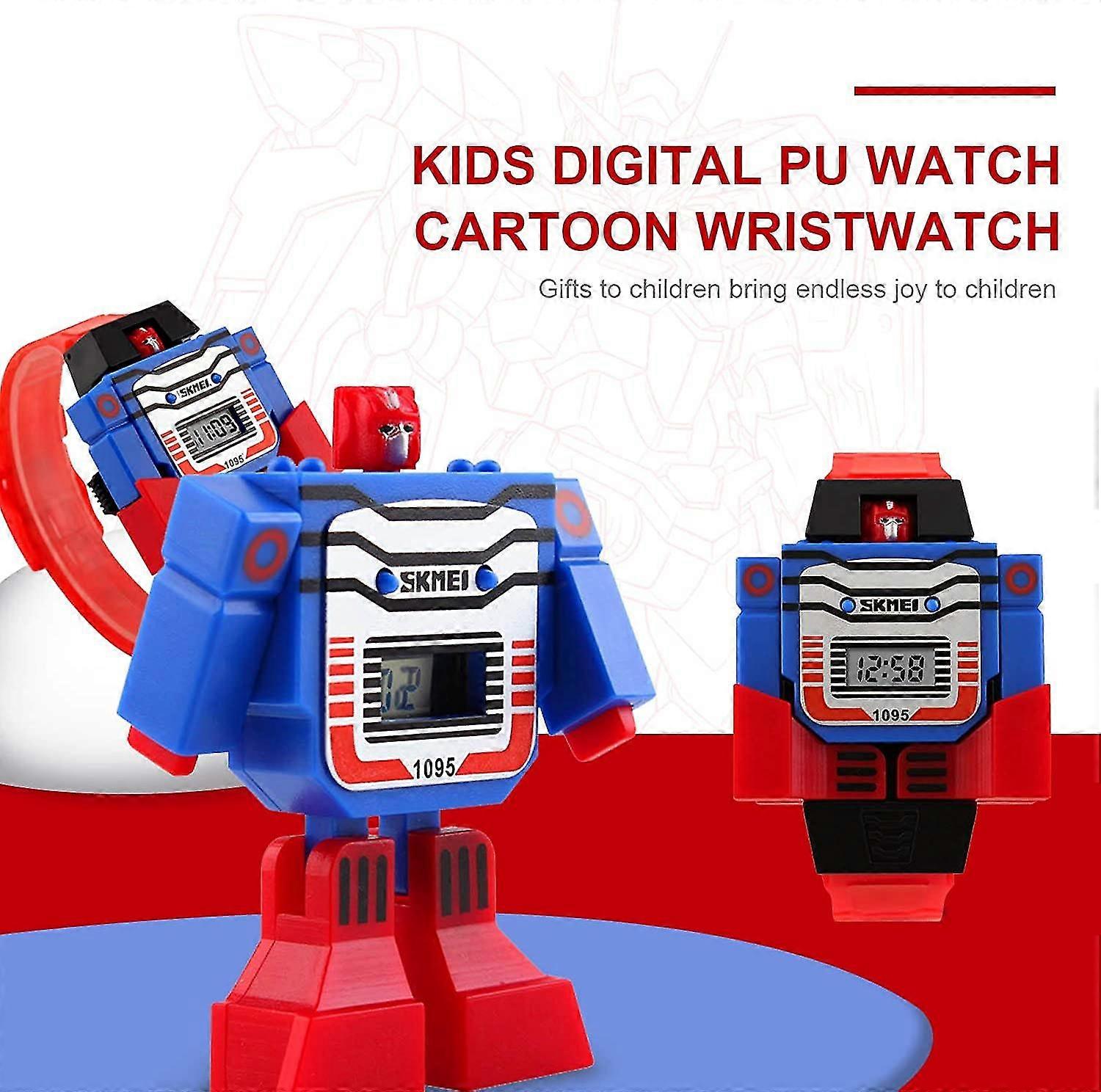 Kids Transformer Watch Robot Transformers Toys Digital Watch, Boys ...