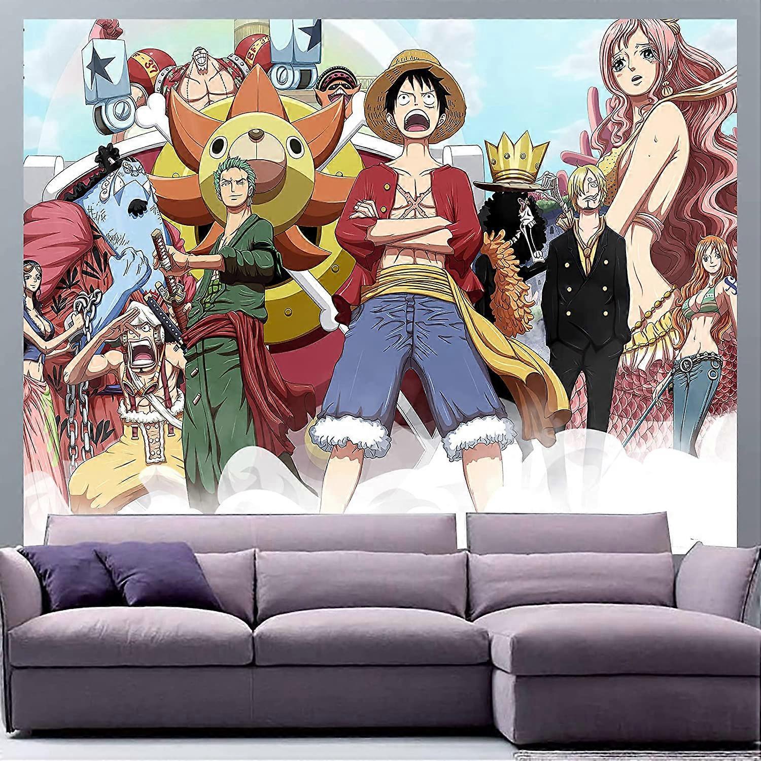 Japanese Anime Tapestry Wall Hanging Monkey D. Luffy Tapestry Roronoa ...