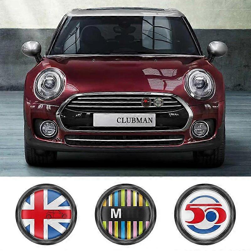 Car Interior Car Front Grill Badge Cover Emblem 3D Stickers FOR Mini ...