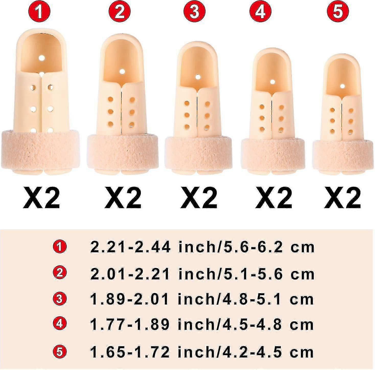 Finger Splints Set, 10pcs Finger Extension Splint Finger Splint Mallet ...