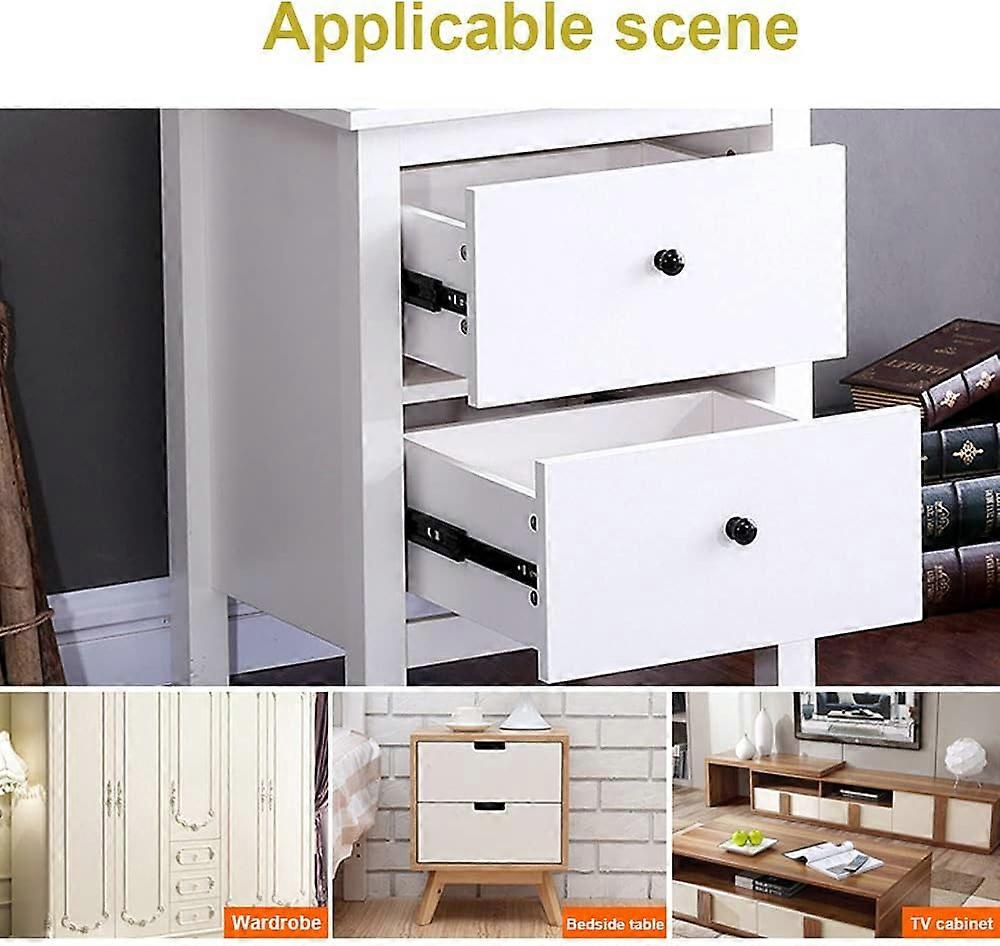 2 Pcs Drawer Slides, 150mm Drawer Slides, 3 Fold Telescopic Slide, Full ...
