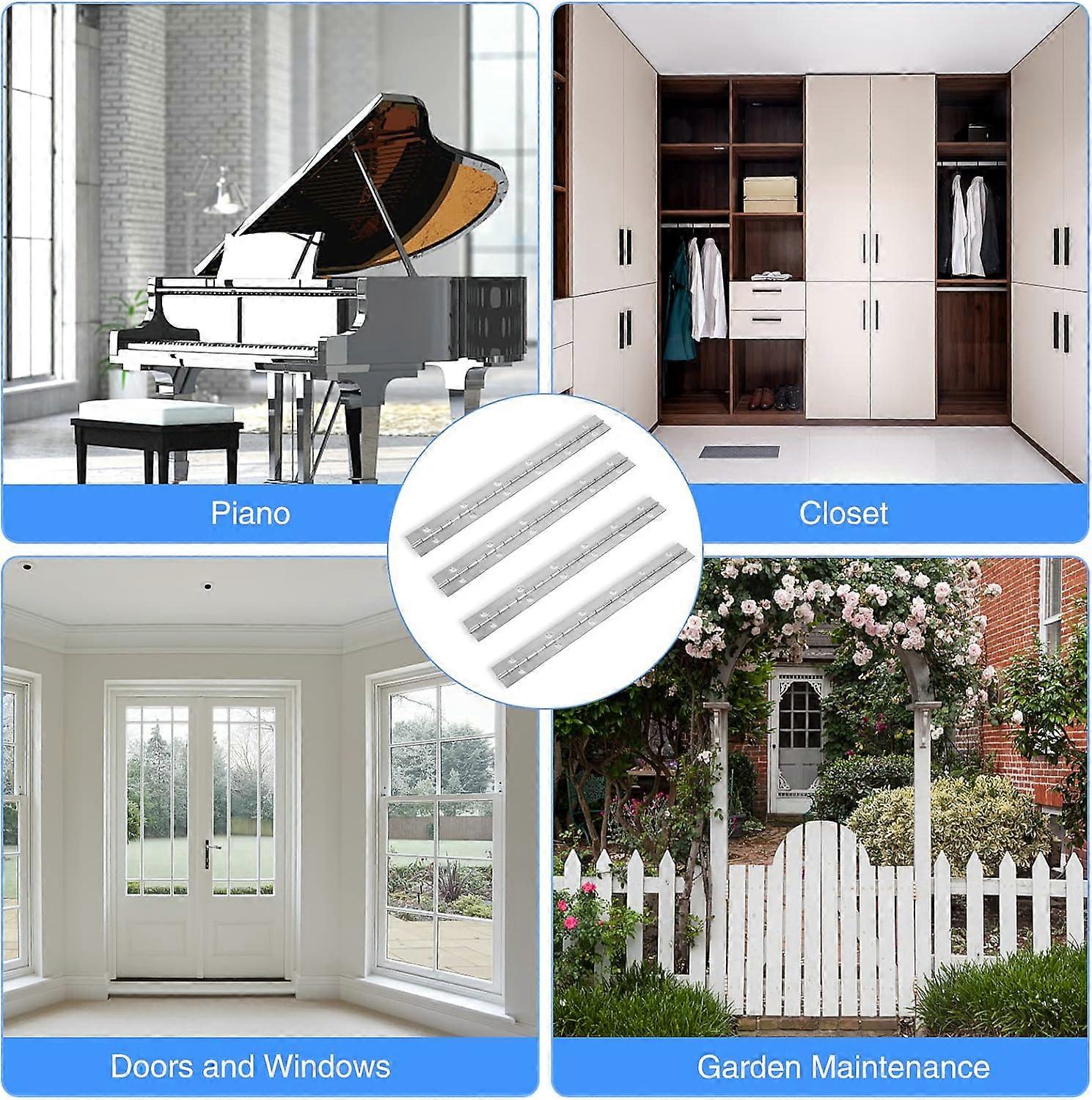 Piano hinge stainless steel, 4 pieces 30 cm piano hinge, piano hinge ...