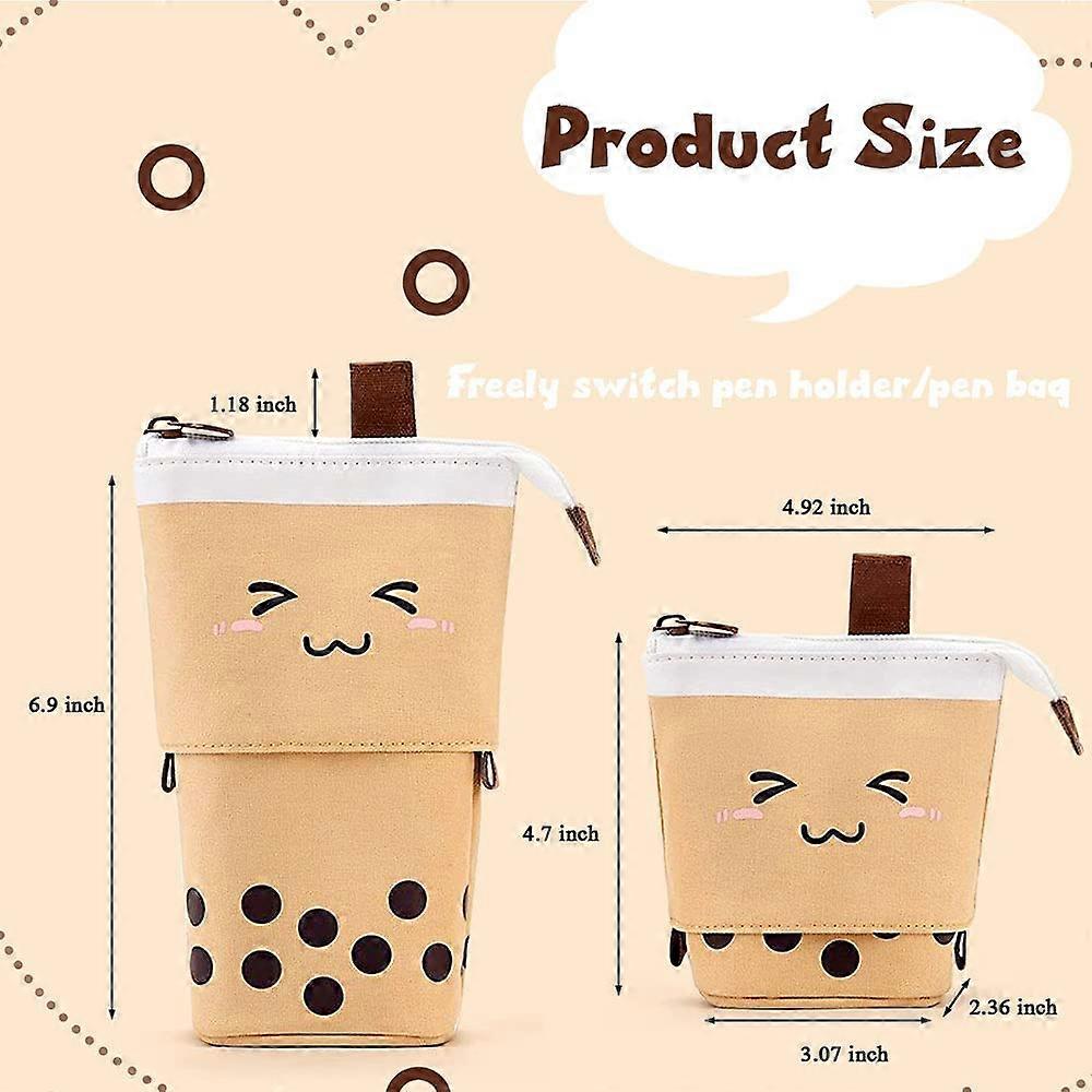 Boba Cute Standing Pencil Case for Kids, Pop Up Pencil Box Makeup Pouch ...