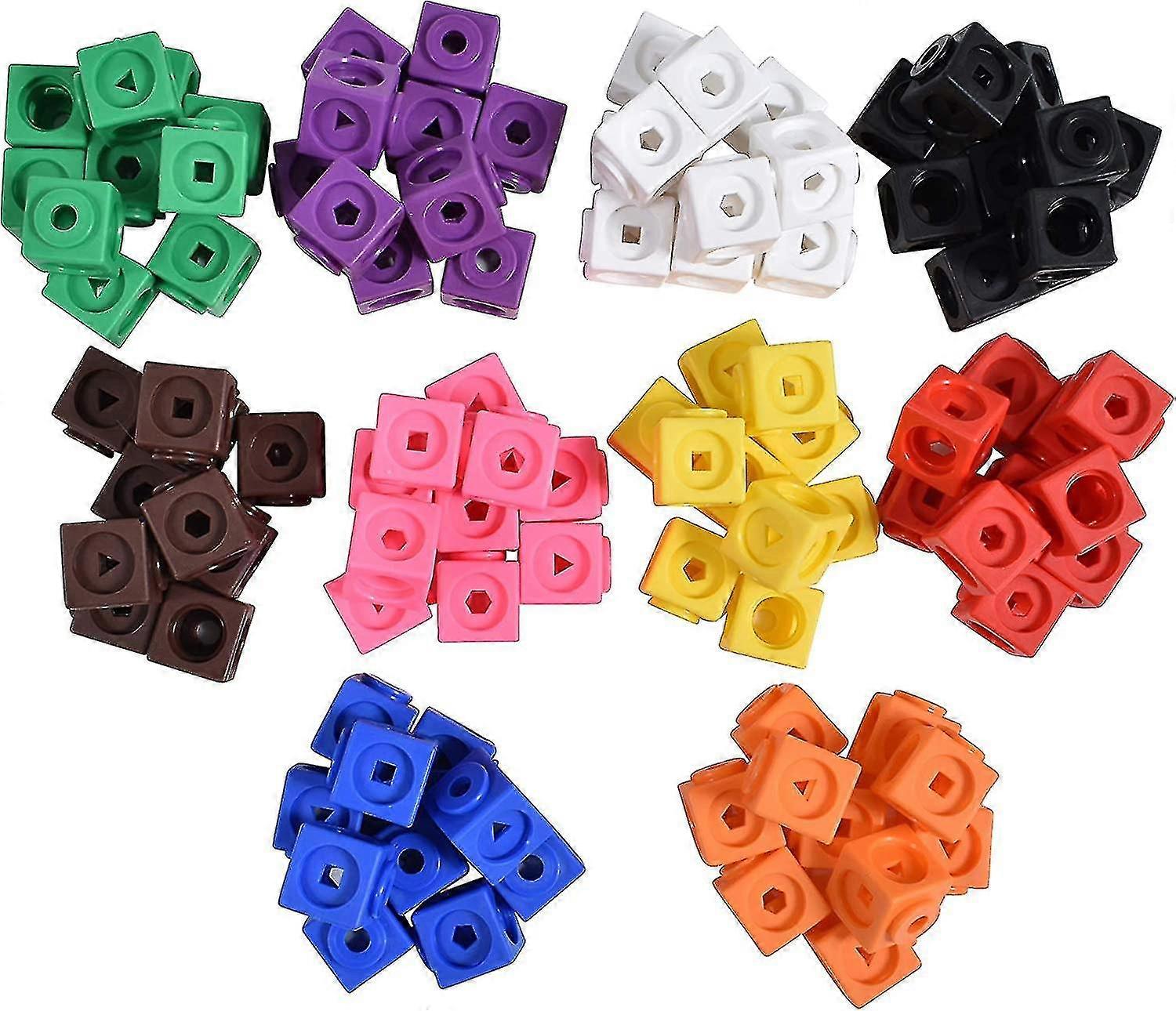 Set of 100 Math Cubes - Early Math Linking Cubes for Preschool and ...