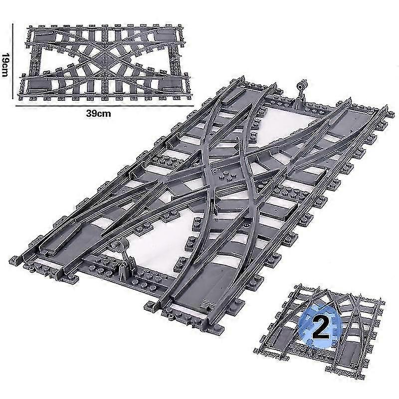 City Trains Flexible Tracks Forked Straight Curved Rails Switch ...