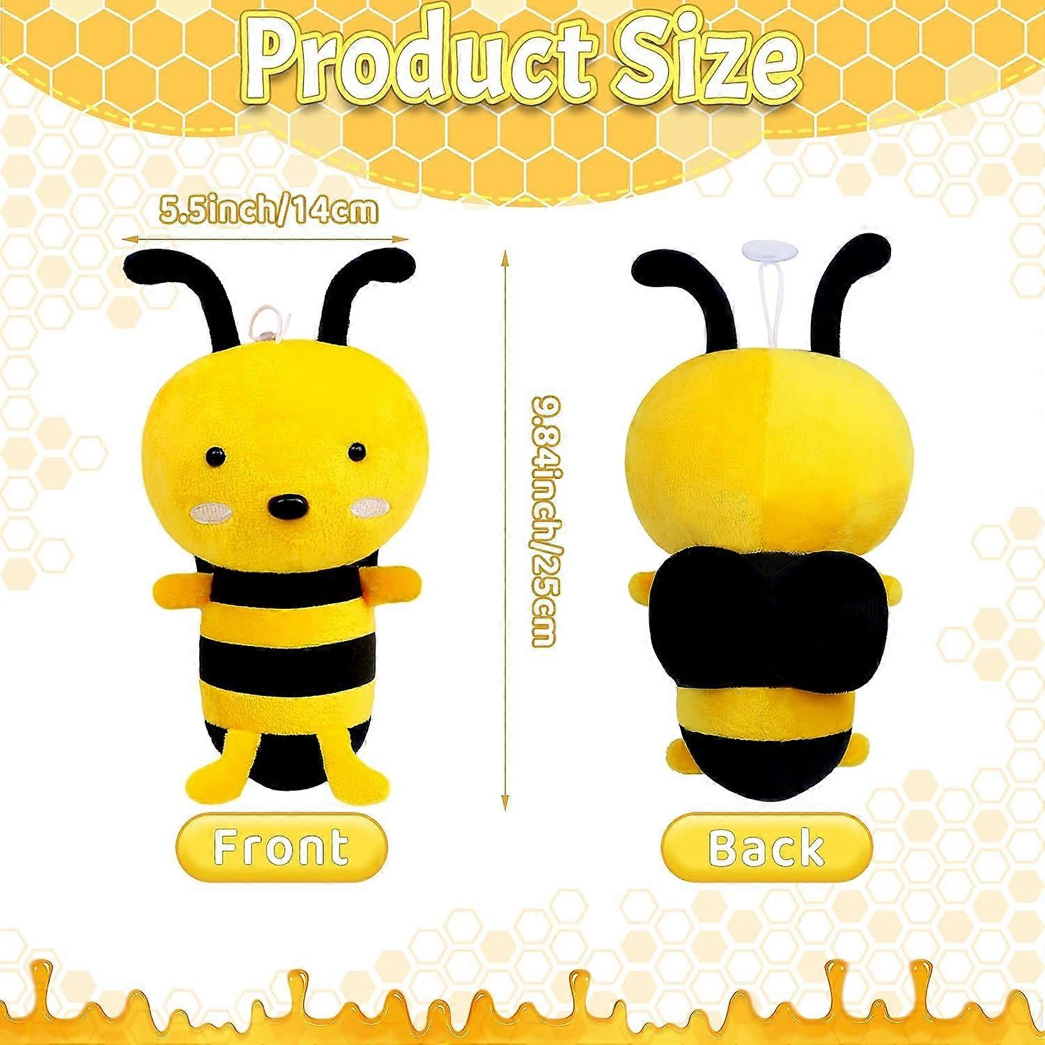 9.8"/25cm Bee Plush, Bee Stuffed Animal Bee Plushie Stuff Cute Honey ...