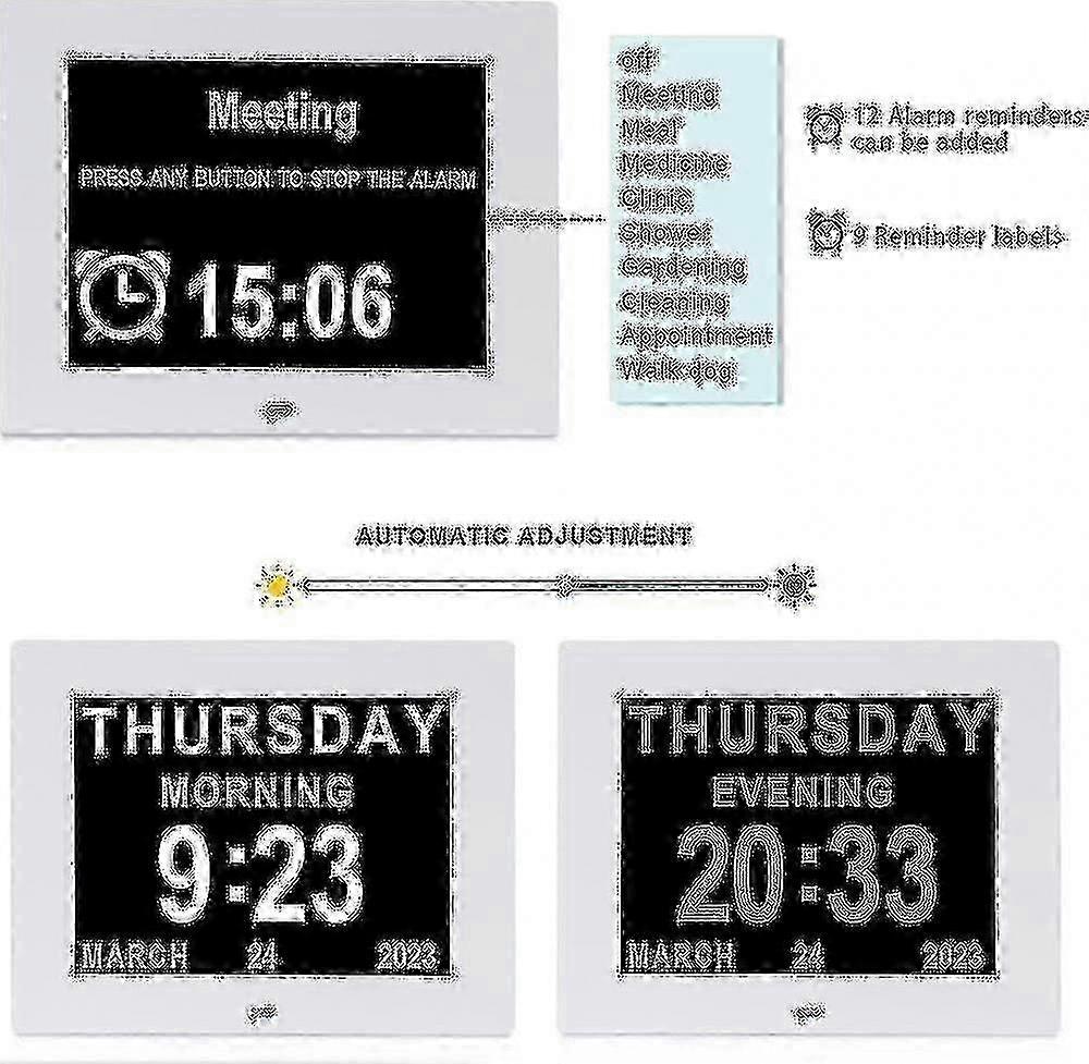 Dementia Clock Alzheimers Clock Large Digital Calendar Clock For ...