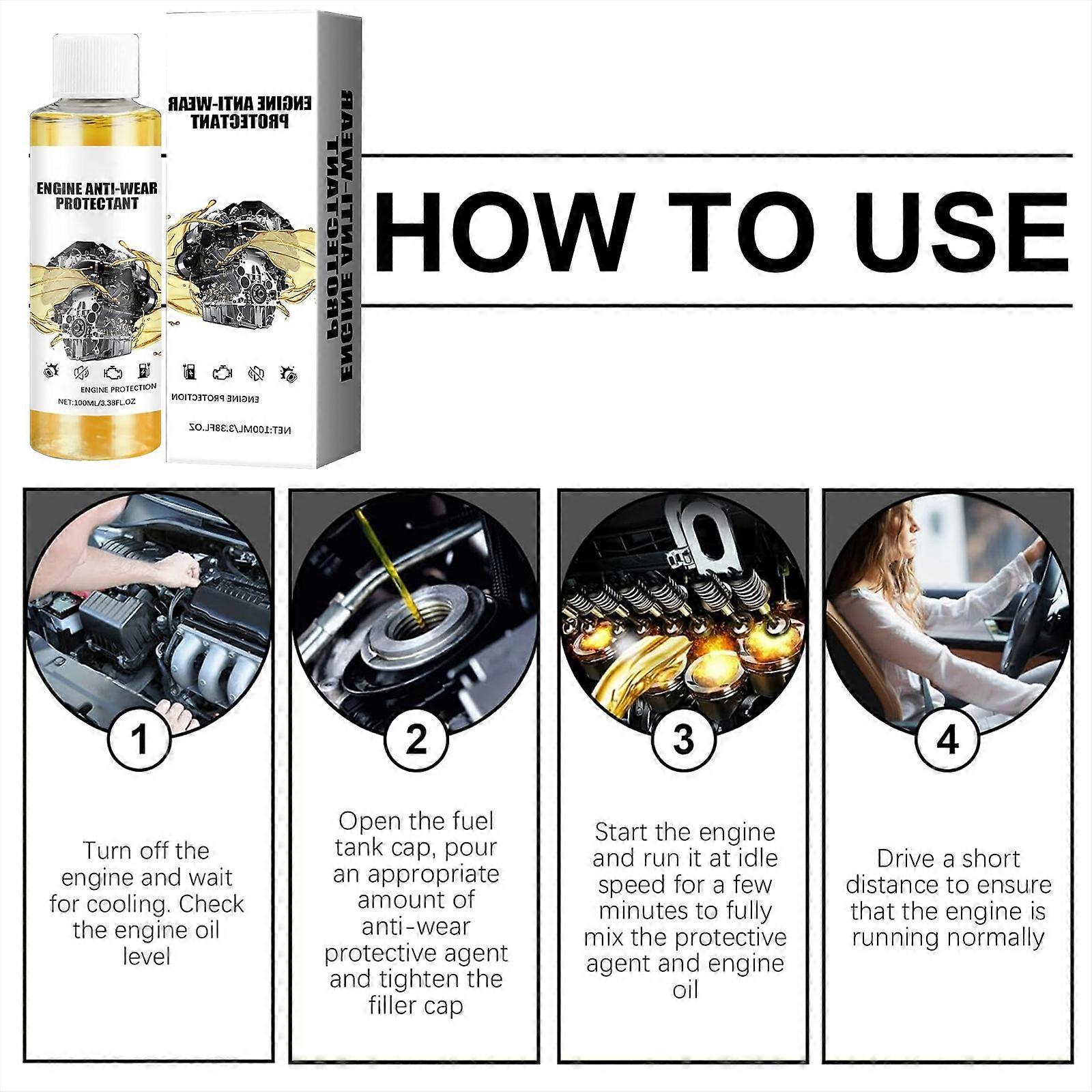 Engine Anti-Wear Additive, Optimal Performance, Friction Control, 100ml ...