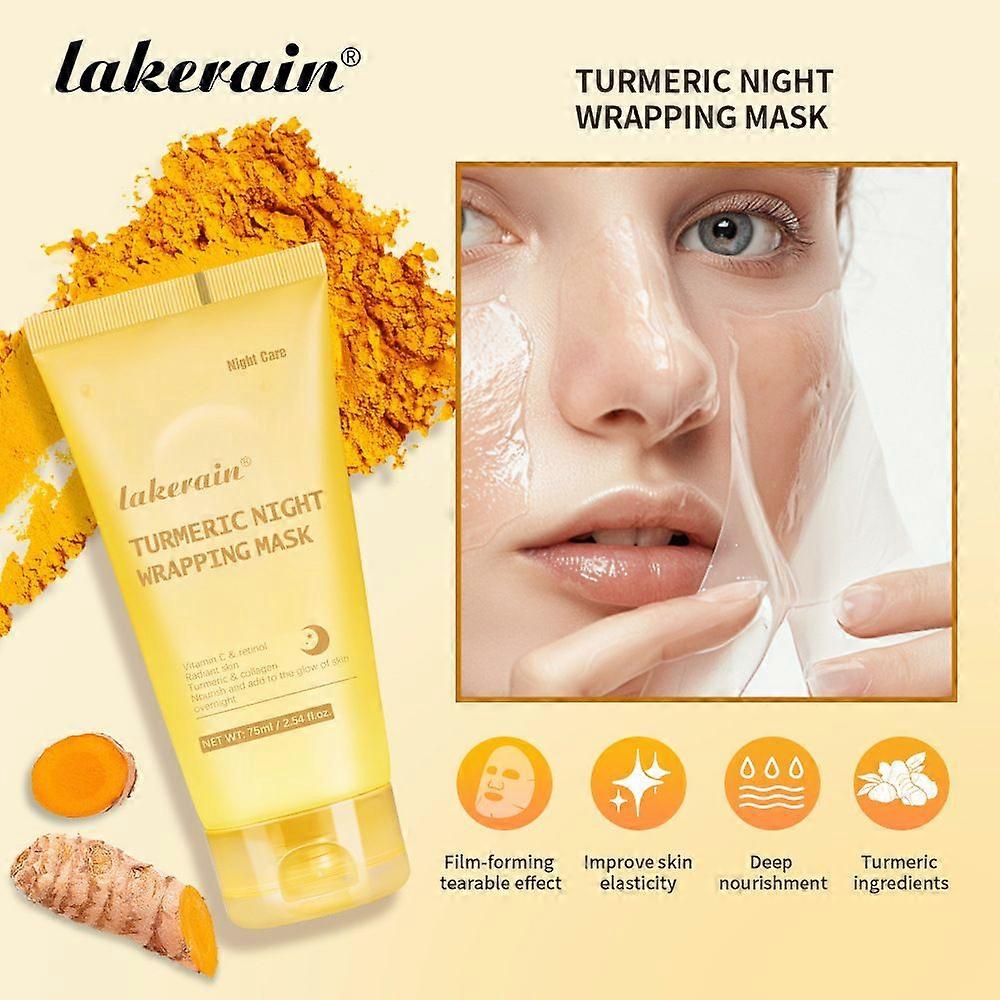 Turmeric Overnight Peel-Off Mask - Nourishes dull, uneven skin with ...