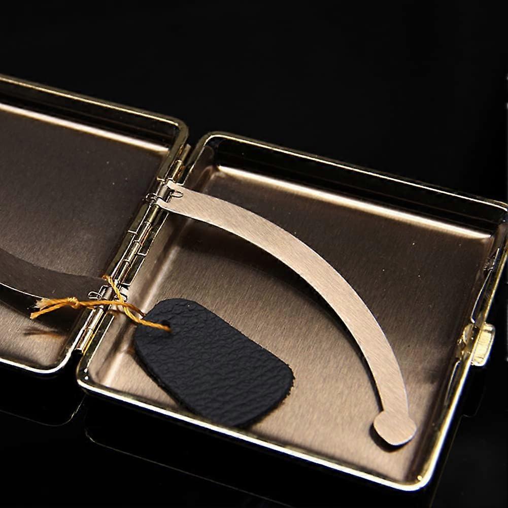 Classic Leather Metal Cigarette Case, Double Sided Spring Clip Open ...