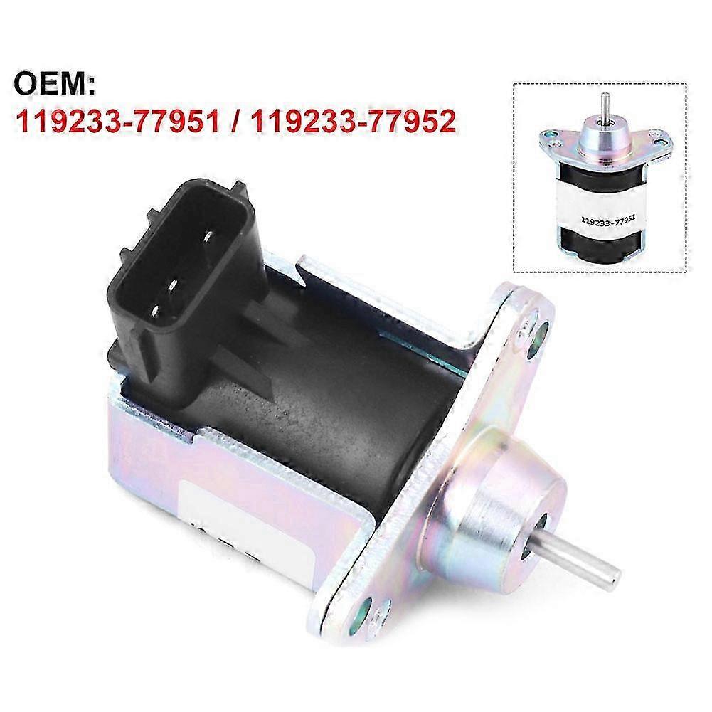 12V Stop Solenoid Valve for Yanmar B30 & VIO20 Engine 119233-77951 ...