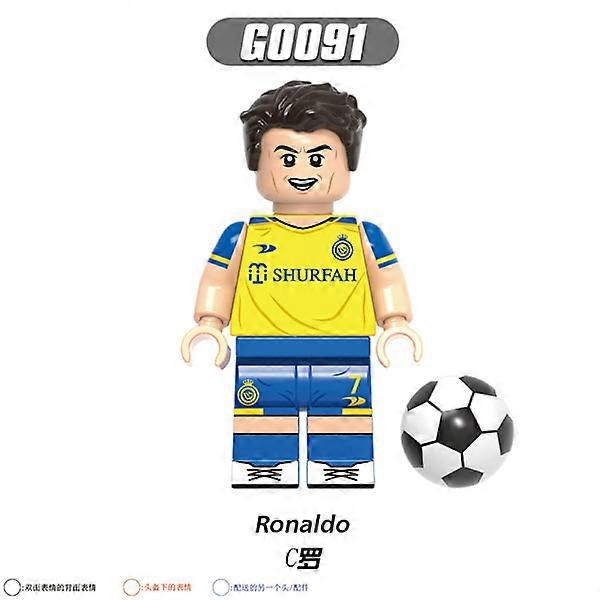 8-pack Football Team Messi Neymar Assembly Building Block Figure ...