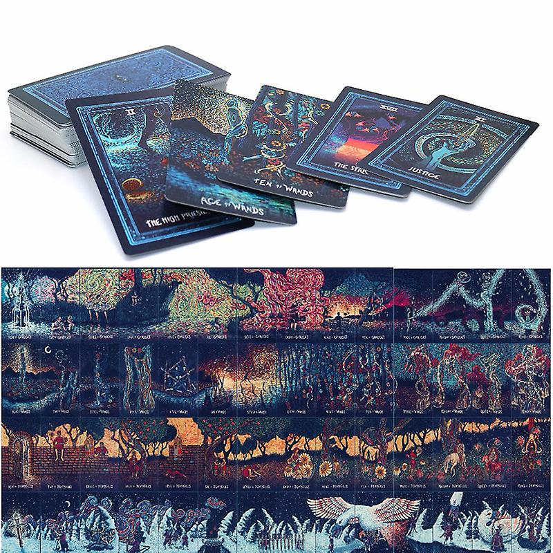 Prisma Tarot Cards Deck 79 Cards English 4 Season Mysterious Blue Eye ...