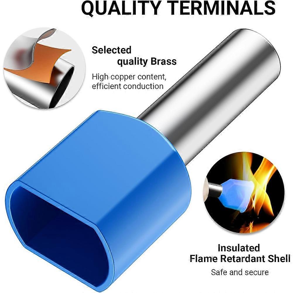 Twin Wire End Ferrules Set, 600 Pieces Insulated Twin Wire End Ferrules ...