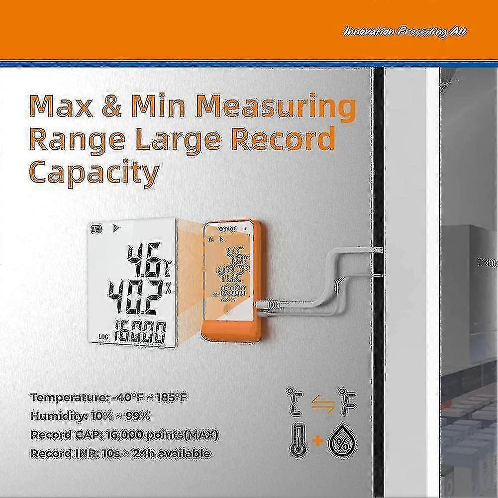 2026 Digital Temperature Humidity Data Logger Refrigerator Thermometer Vaccine Fridge ...