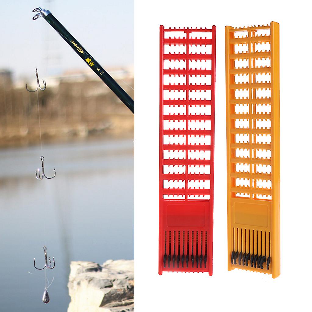 Fishing Rig Board Plastic Double Side Spring Hooks Storage Catch Holder ...