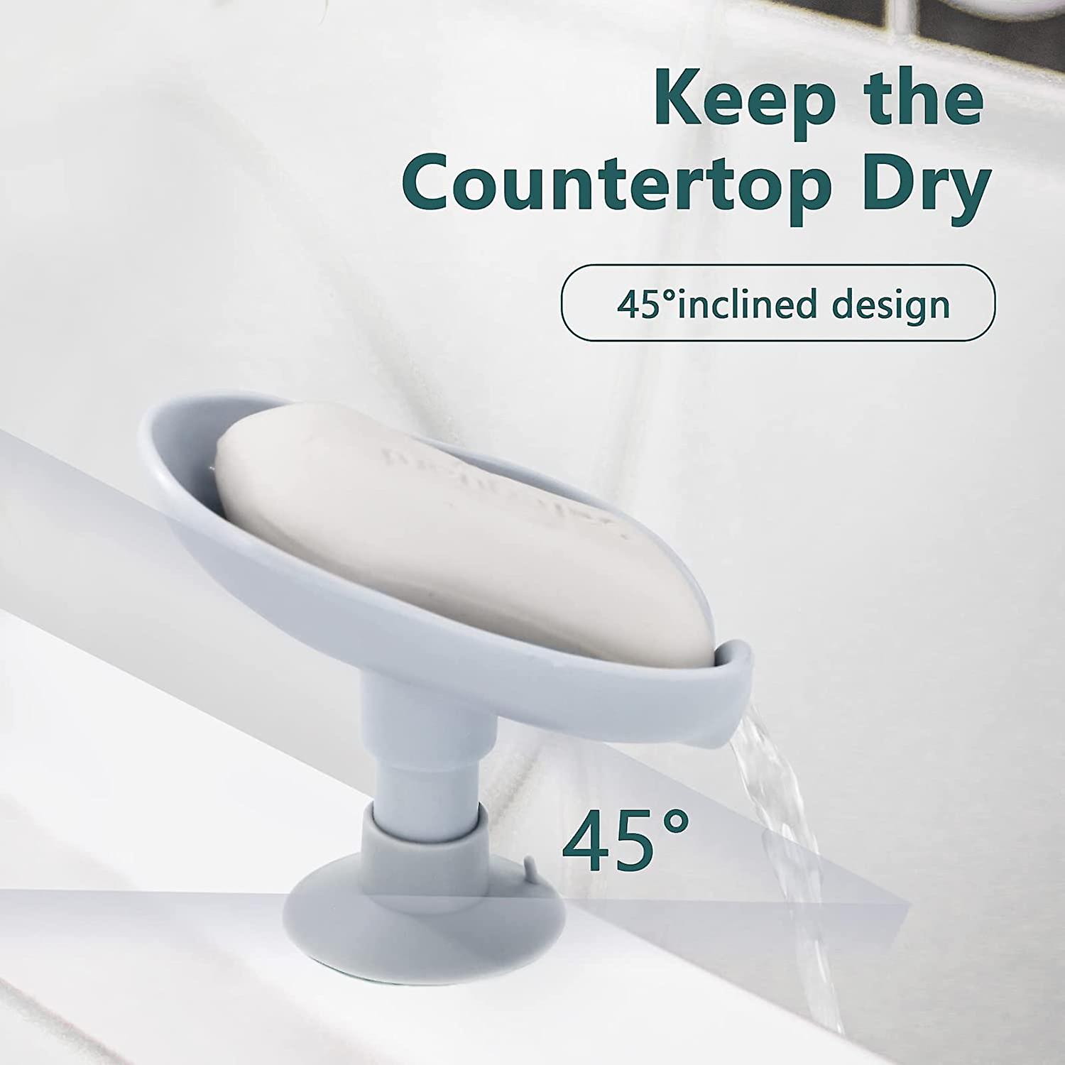 Soap Tray, Soap Dish, Self-Draining Soap Tray, Leaf Shaped Soap Box ...