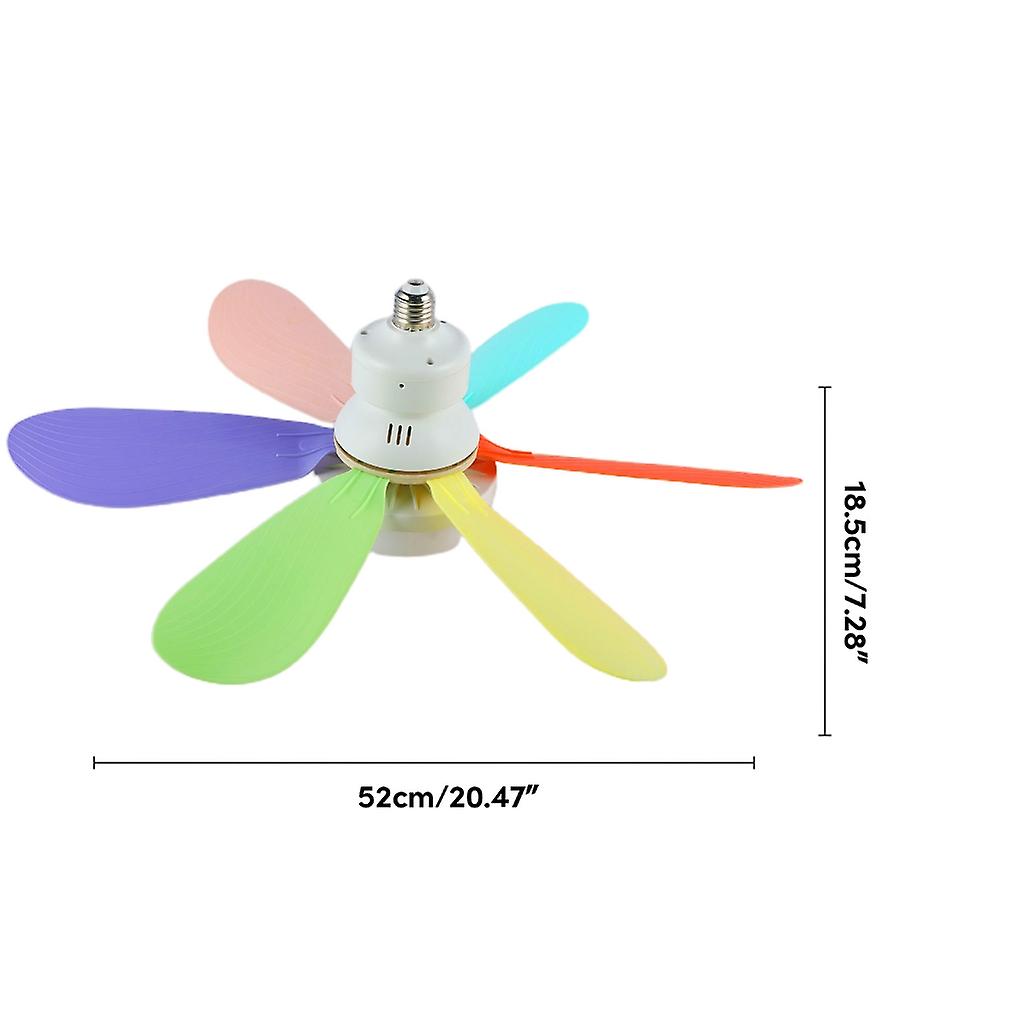 Safe Ceiling Fan Light Modern E27 Versatile LED Ceiling Fan with 3 ...